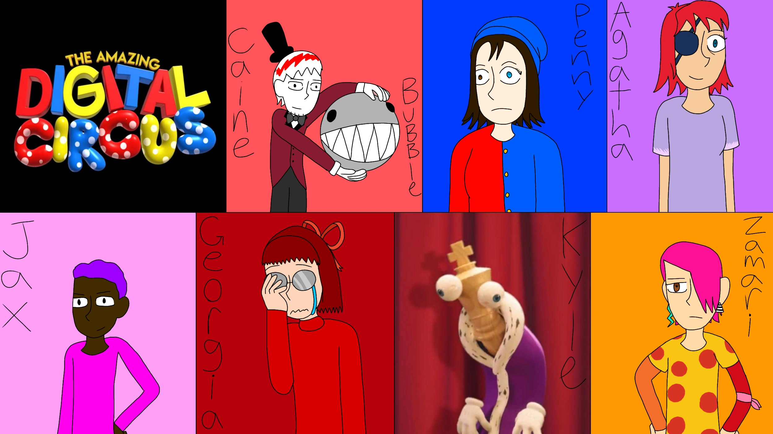 Every character as a human, except for bubble. I need ideas for what ...