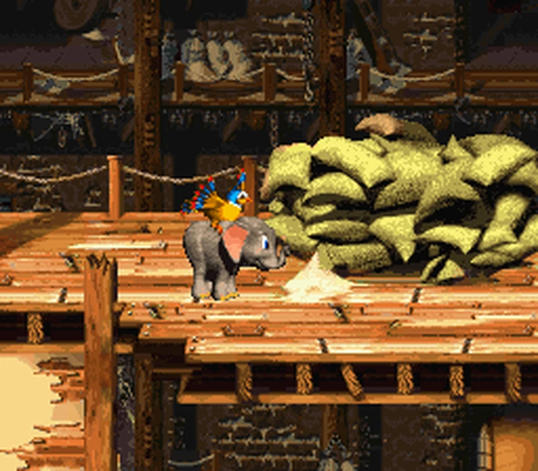 Parry riding on Ellie in DKC3 | Fandom