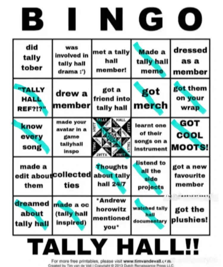 Tally Hall Bingo | Fandom