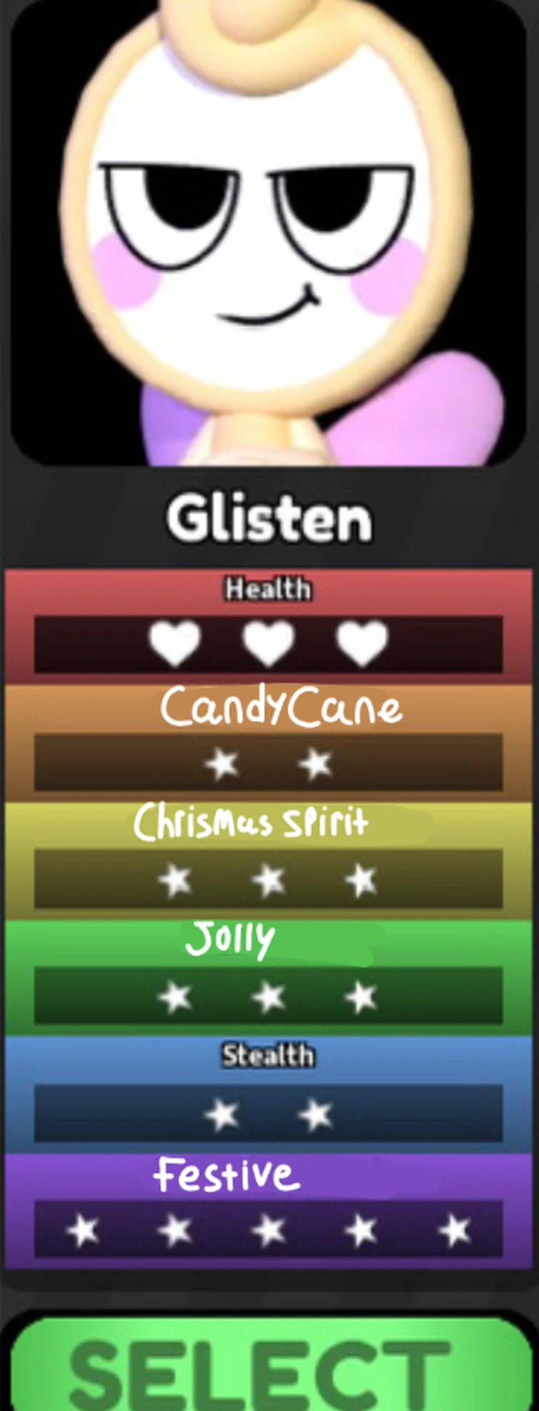 Glisten stat change | Fandom