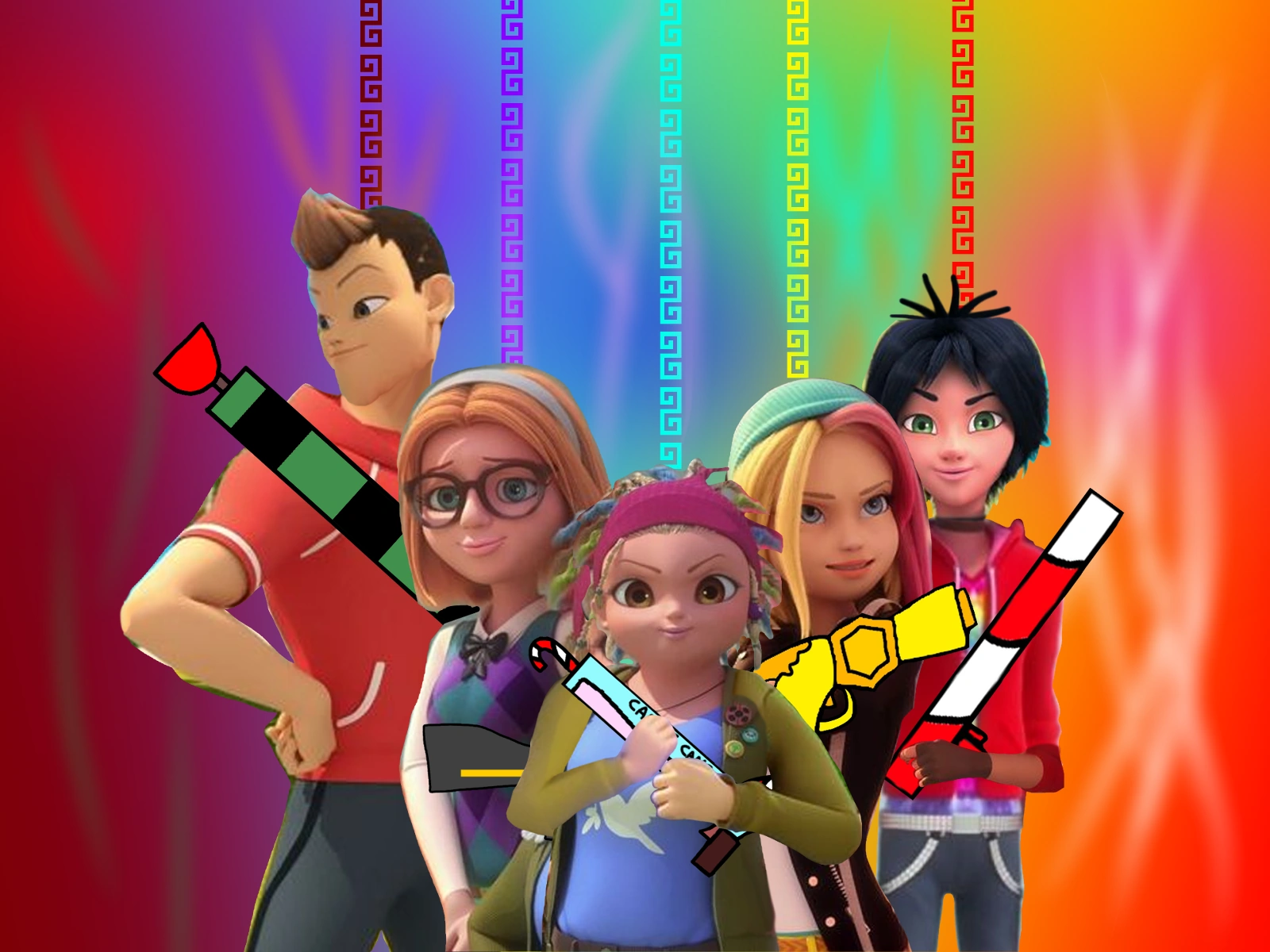 Kim, Sabrina, Mylene, Zoé and Marc from Moto-Metro edit | Fandom