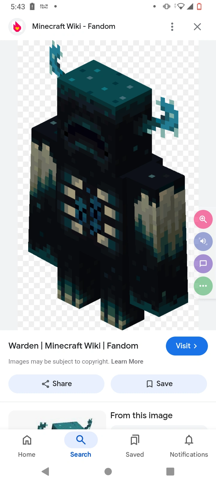 The warden from Minecraft in the second season of season 2 episode 10 ...