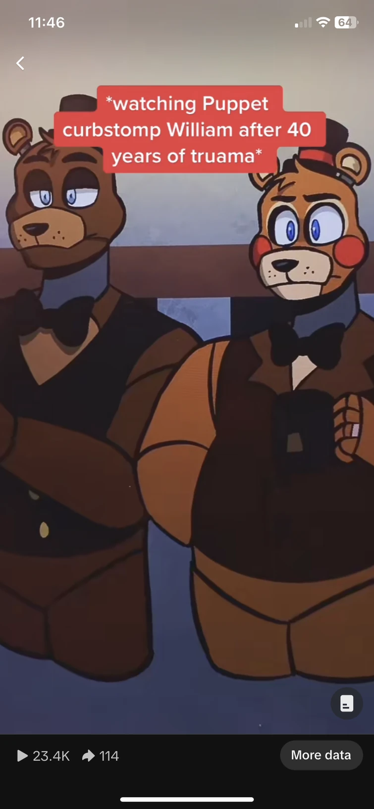 Puppet when she finds William | Fandom