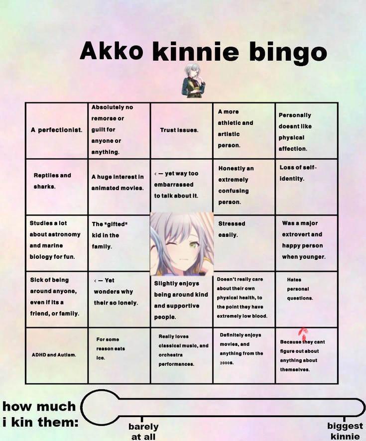 a new kinnie bingo of me, woohoo. | Fandom