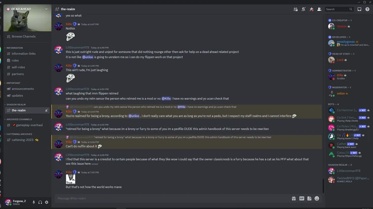 Dead ahead discord staff rude to certain groups | Fandom