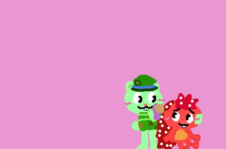 Flippy x Flaky fan-art. (Sorry if this upsets you, hope this is okay ...