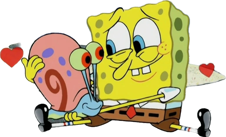 SpongeBob reunited with Gary in no background | Fandom