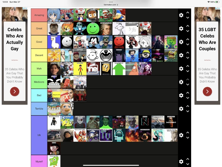 My wiki tier list | Fandom