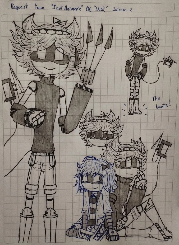 My Buddy draws my murder drones Oc