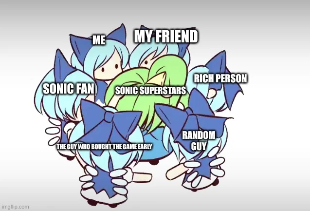 Basically sonic superstars in one meme | Fandom