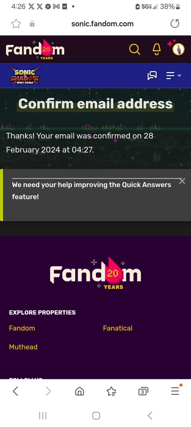 Help needed for Quick Answers | Fandom