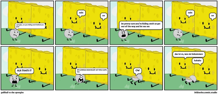 bfdi comic: golfball vs the spongies | Fandom
