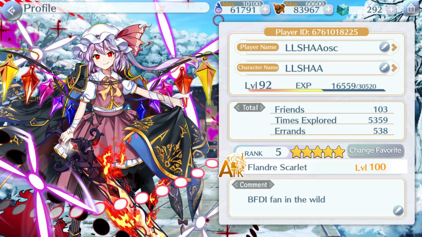 if any of you wikians play this gacha game thing called "touhou ...