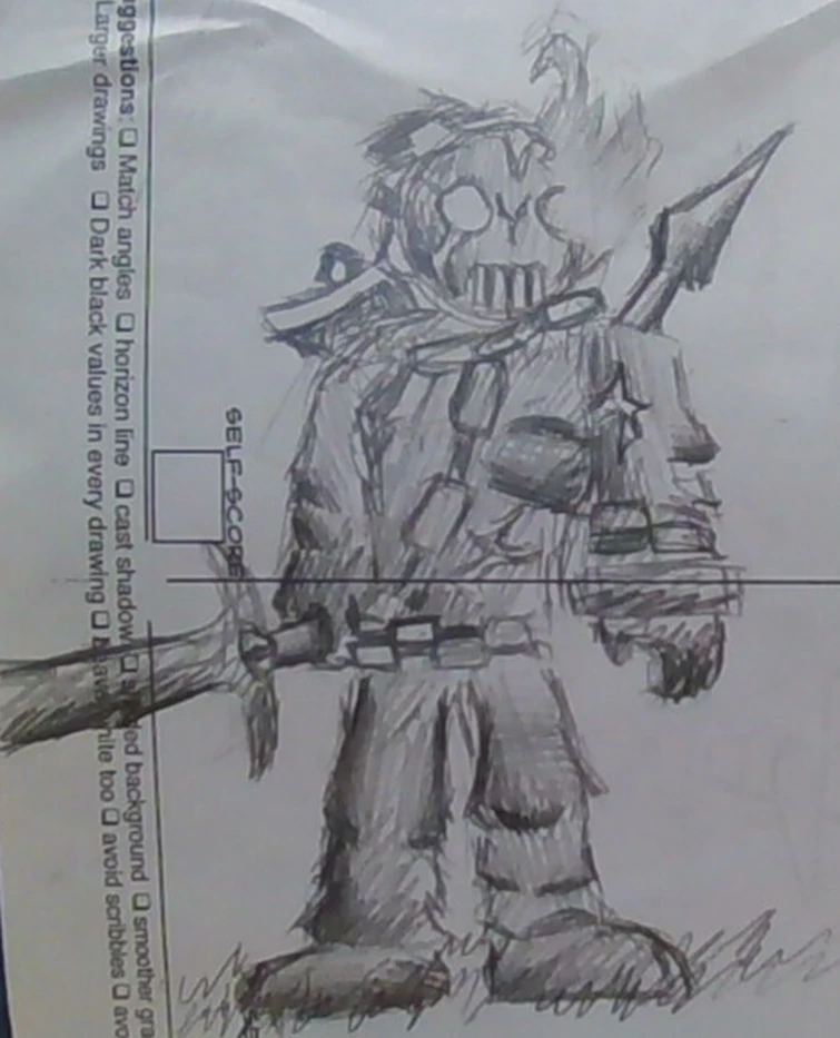 milestone IV slasher drawing i did in art class | Fandom