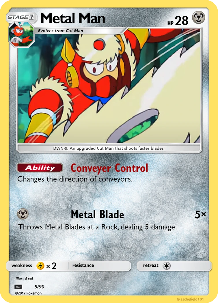 Metal Man and Wood Man as Pokemon cards. | Fandom