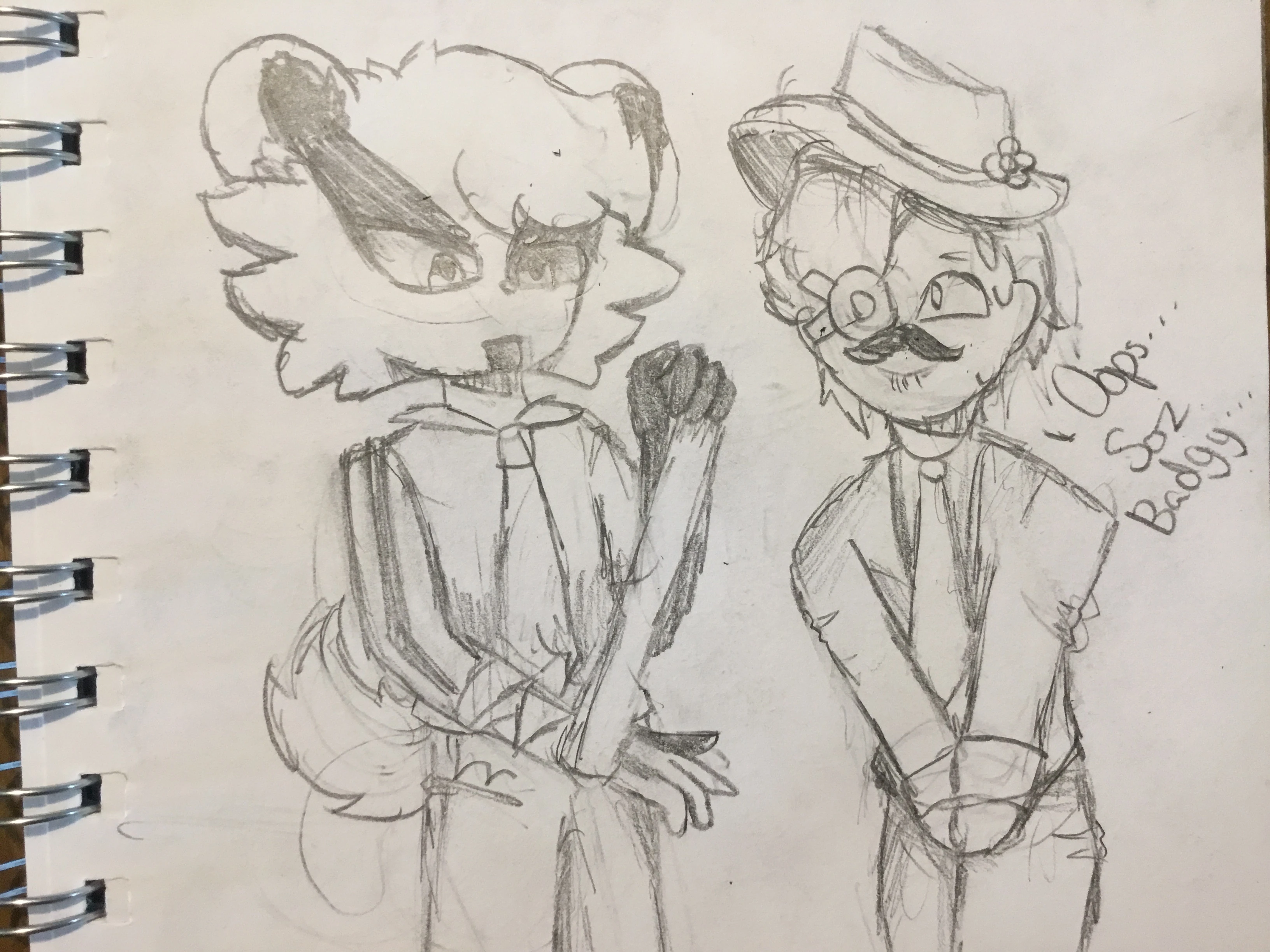 Badgy and Mr. P (except I turned the potato into a goofy AHHHHH looking ...