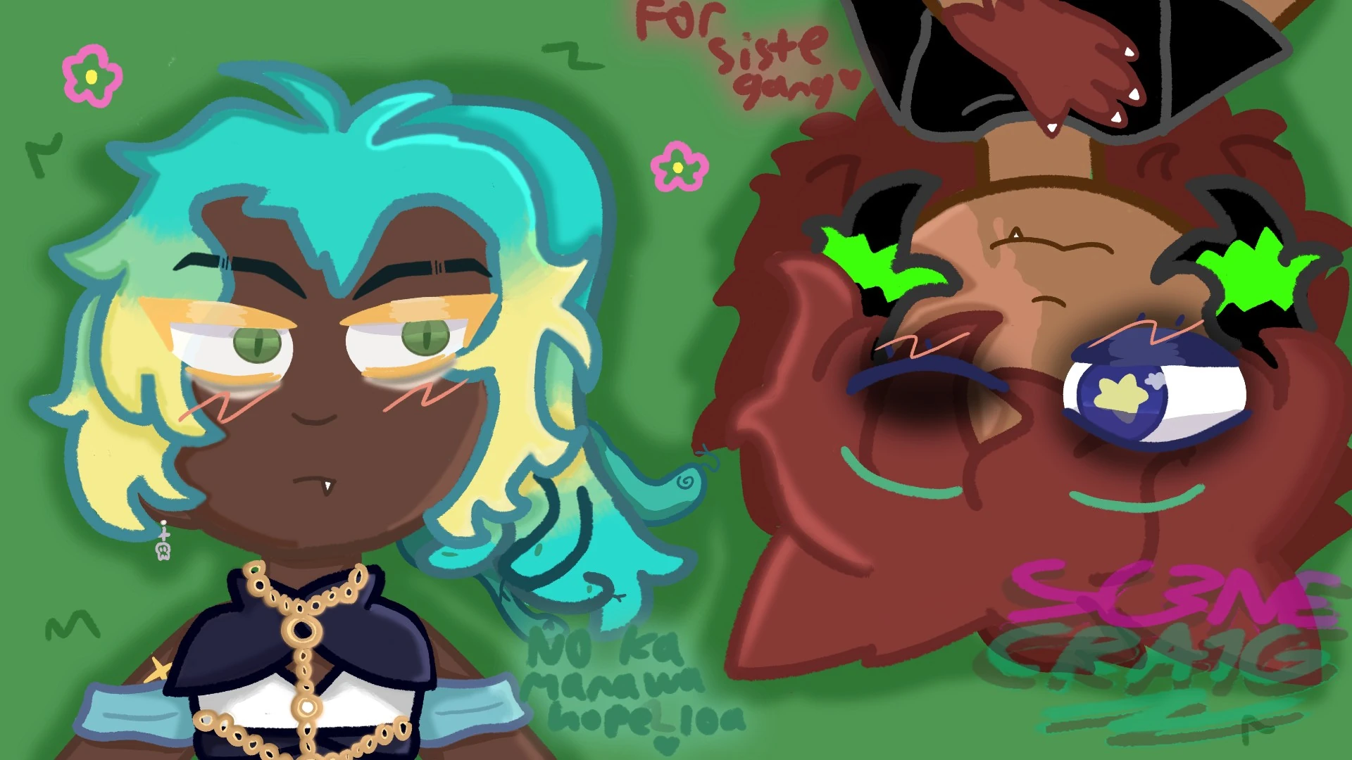 For The Last Time.. (Catfish [Moon x Arvinder] // silly OC art I made // TW: Secret doomed yaoi ...