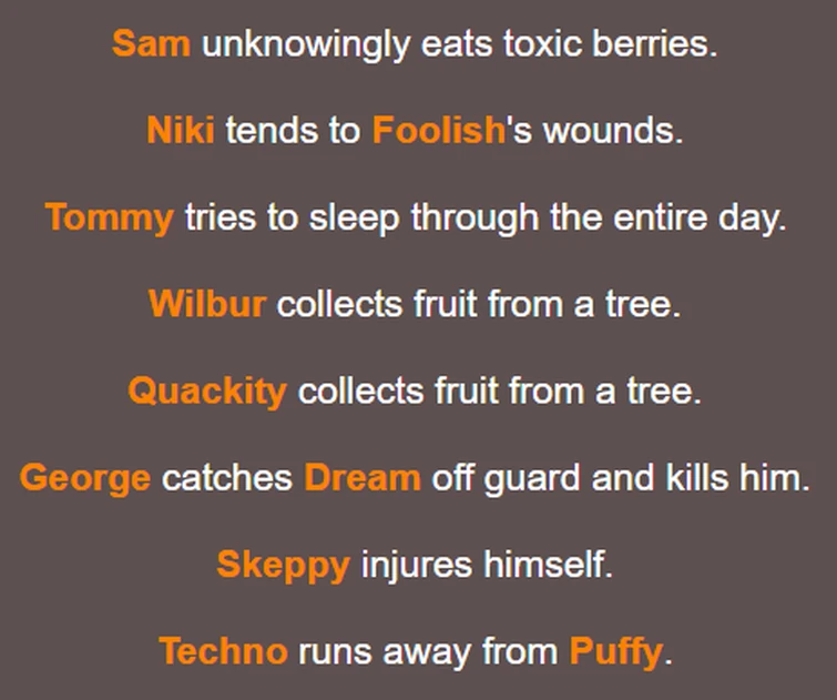 i ran dsmp characters through the hunger games simulator | Fandom