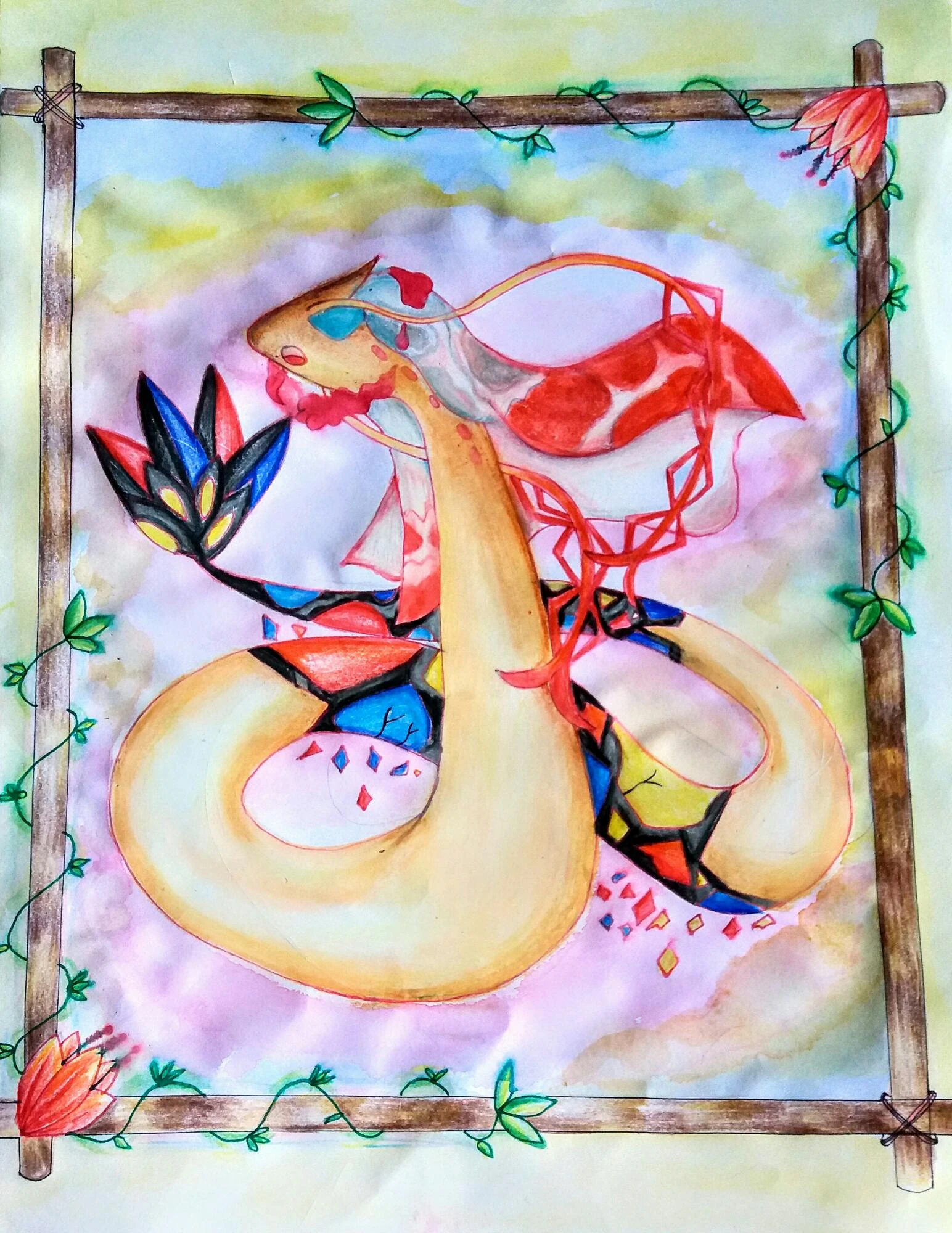 My submission to the art contest : Gmax Milotic 💖 | Fandom