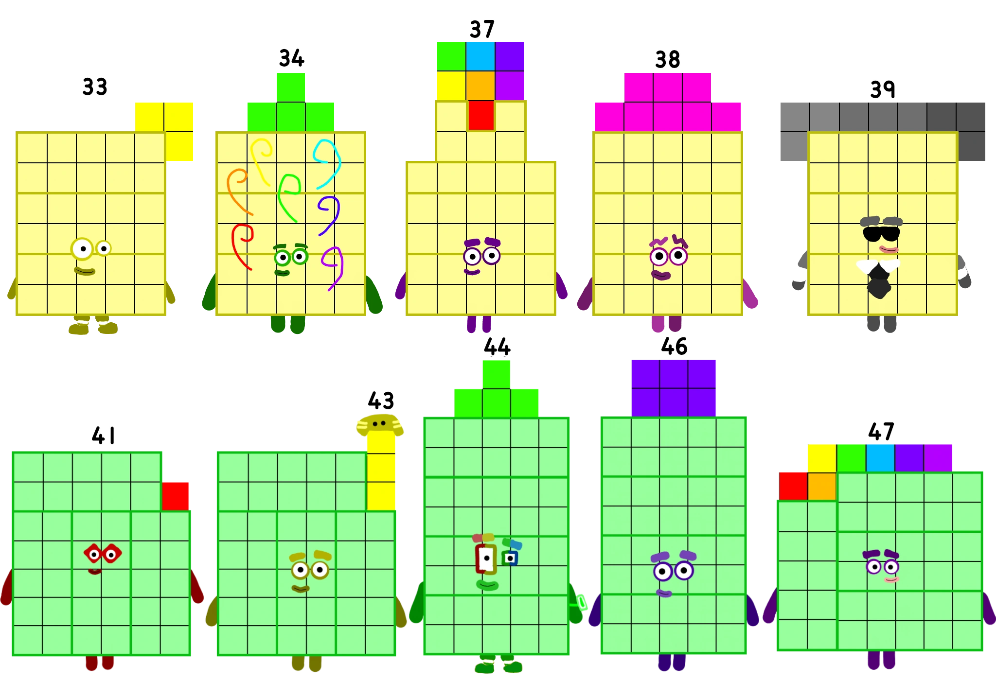I reupgraded my 33 to 47 for Numberblocks Series 8b or 9! (Alternative ...