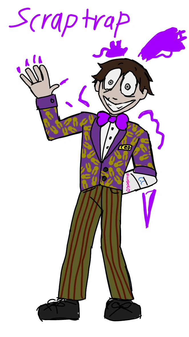 Scraptrap as a human (sketch) | Fandom