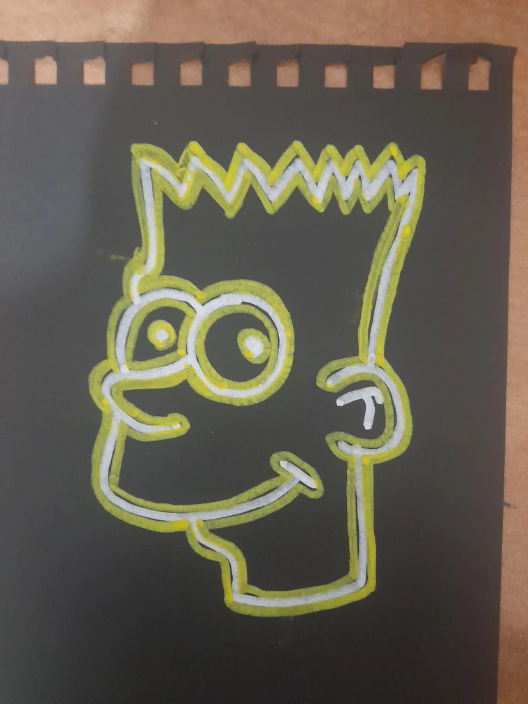My drawing of Bart (glow effect) | Fandom