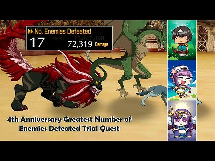 4th Anniversary Greatest Number of Enemies Defeated Trial Quest - Day 2 ...