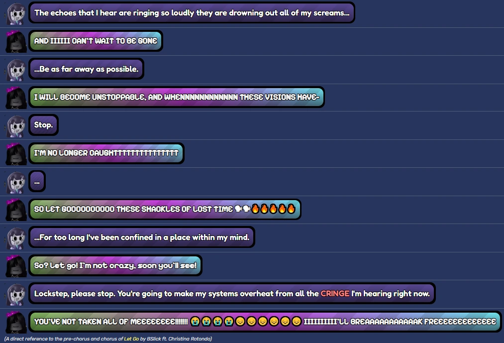 not me tryna force song lyrics in a joke interaction 💀 idk man this interaction got me dead | Fandom