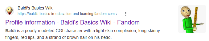 Ah yes, my favorite Baldi's Basics character, Profile Information. | Fandom