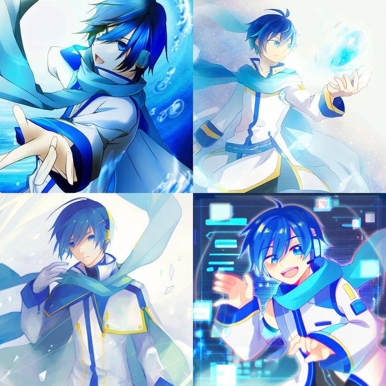 Art done by a Ai of Miku, An, Toya, Rin, Len, Kaito and Akito | Fandom