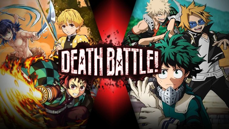 The demon Slayer trio Vs. MHA trio (Kimetsu No Yaiba Vs. Boku no hero ...