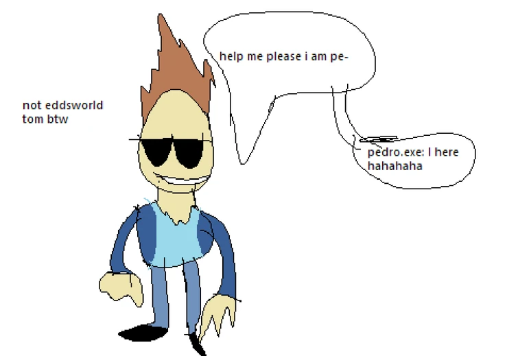 what if someone here drew this exact pedro.exe image? | Fandom