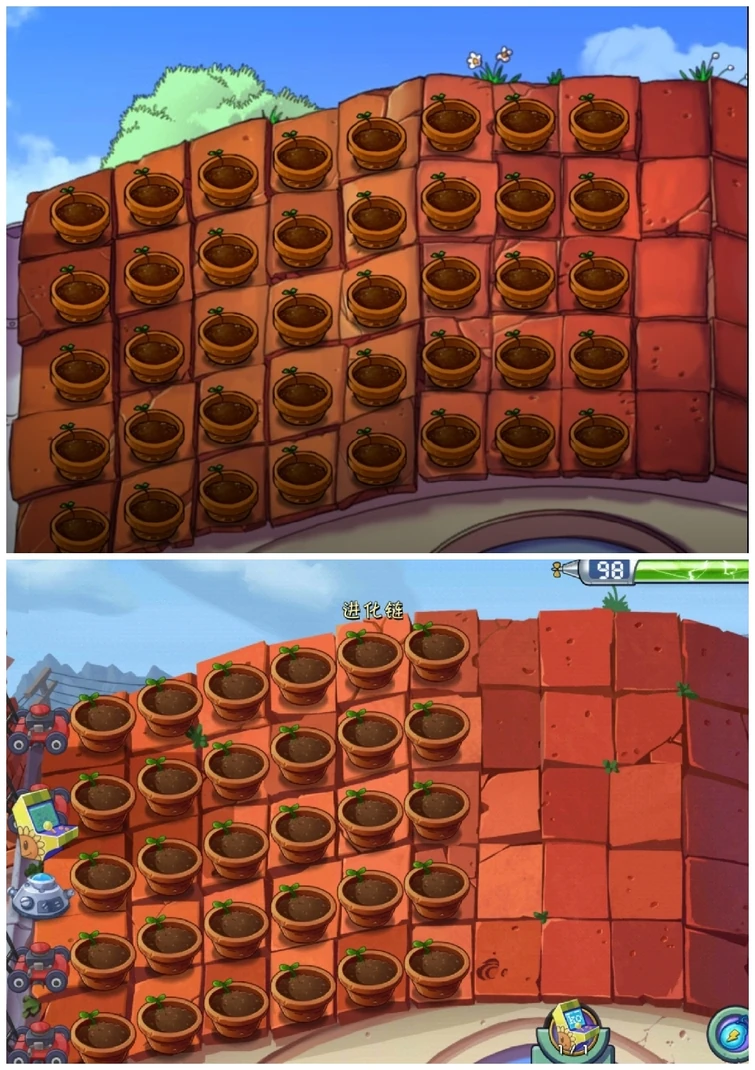 Roof's change from PVZ1 to PVZ2. | Fandom