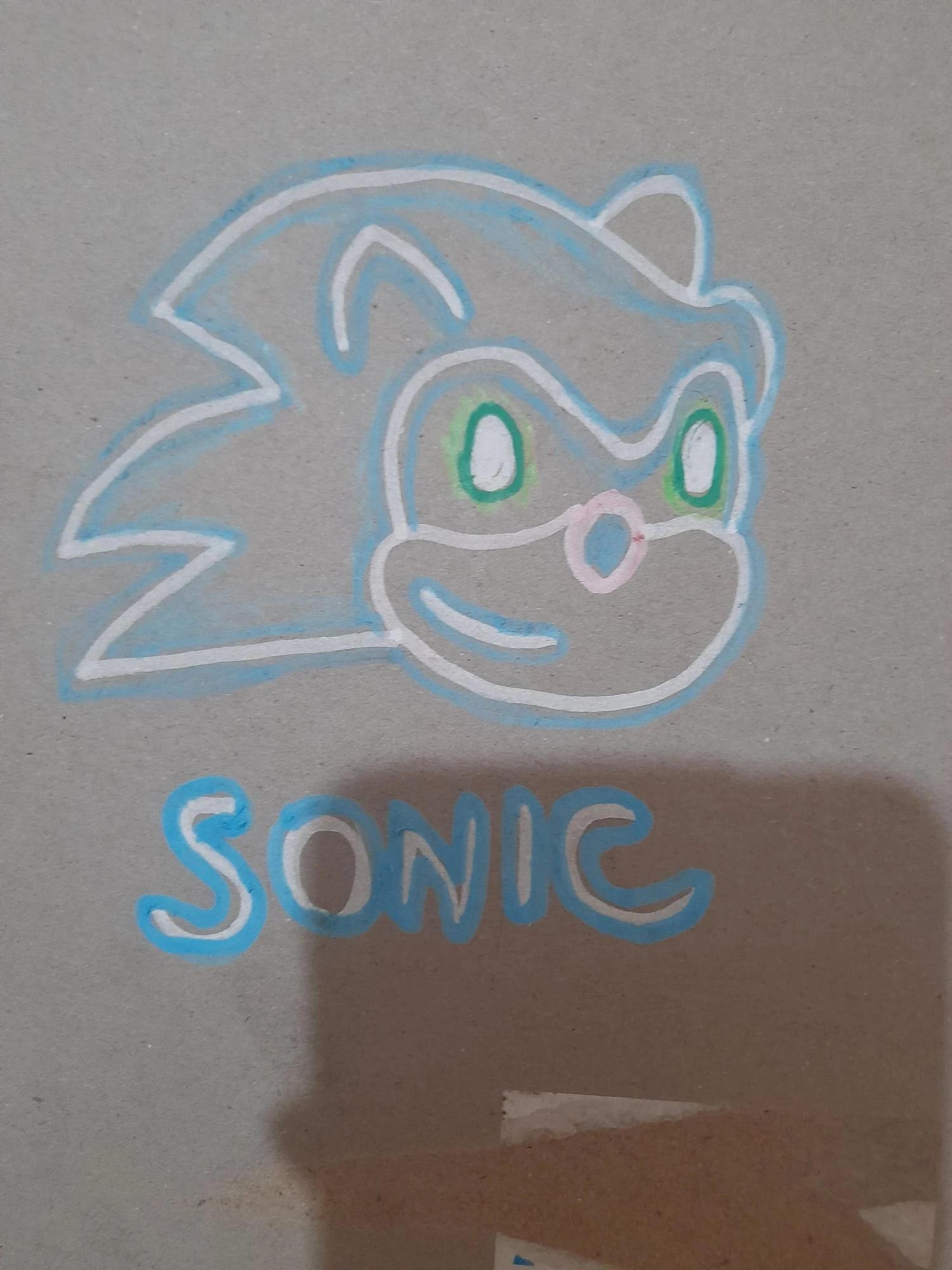 My Posca pen drawing of Sonic (Neon Effect) | Fandom