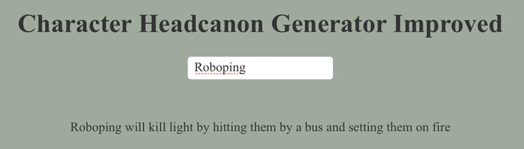 Playing around with the HC generator | Fandom