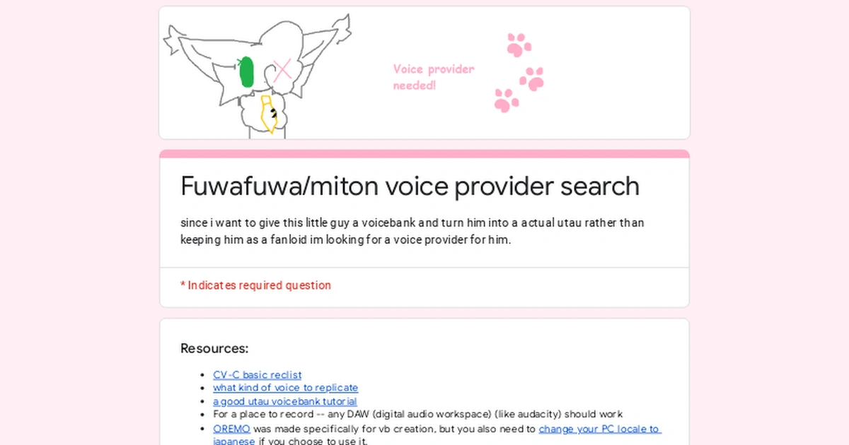 looking for voice providers!!! (fluffles/mittens/kasei) | Fandom