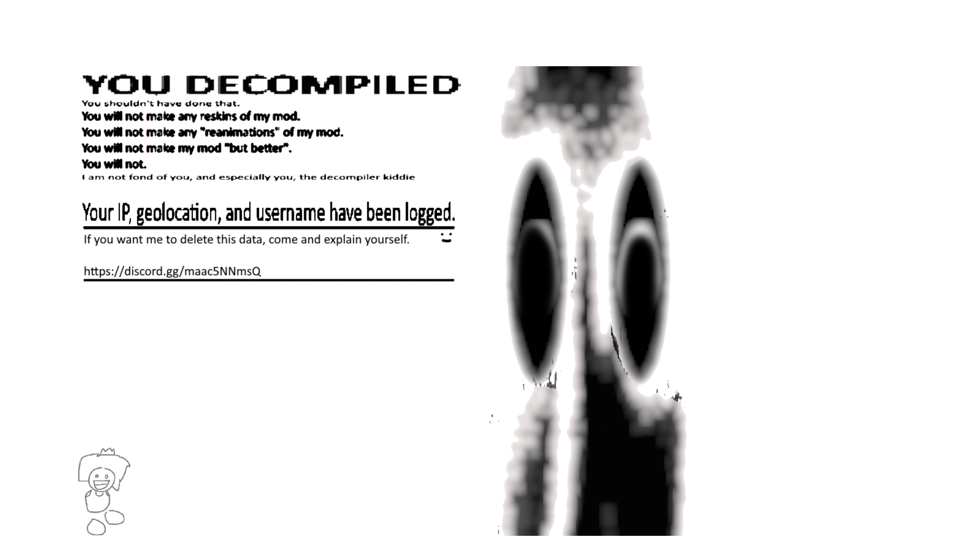 A screenshot of what happens when you decompile the demo | Fandom