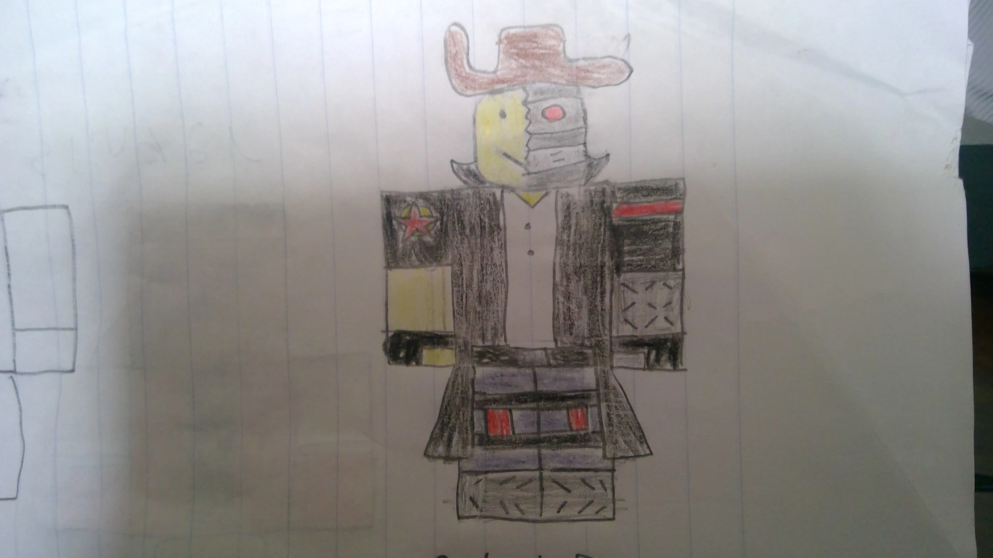 My drawing of robotic gunmaster | Fandom