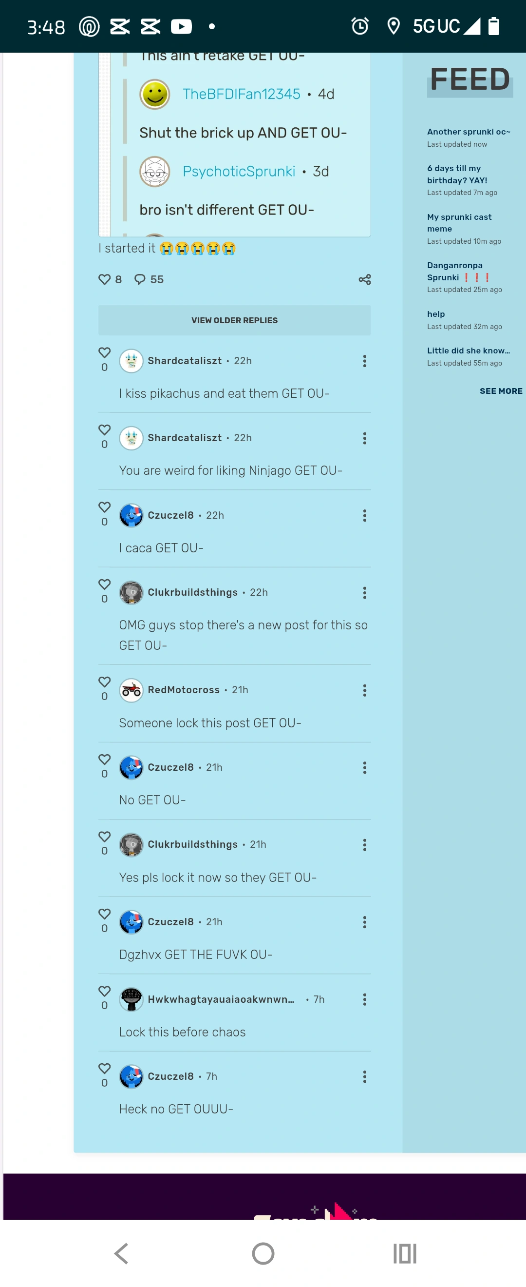 Thank you for locking it now they should GET OU- | Fandom