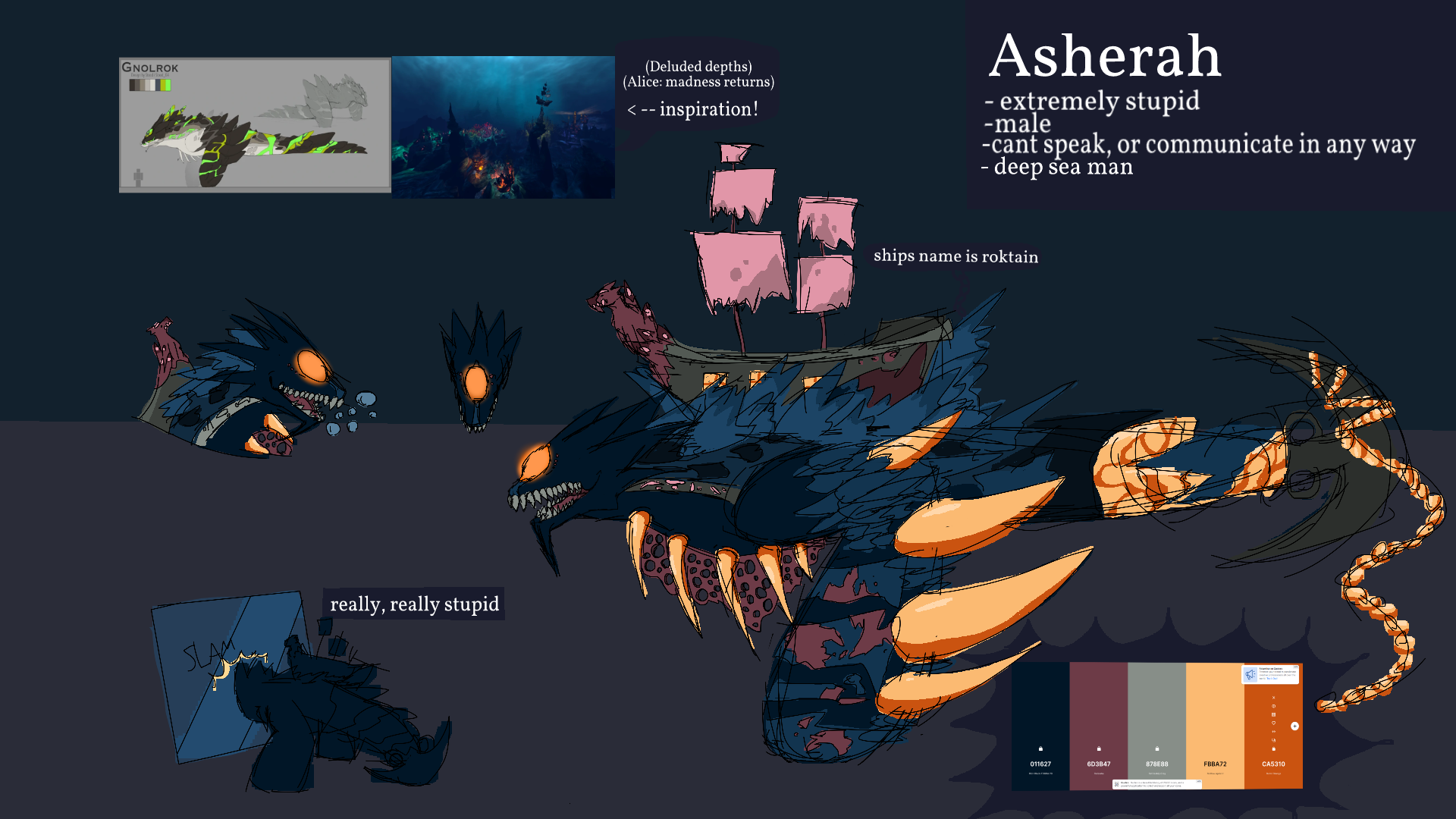 drawing gnolrok everyday for a month day 13: asherah | Fandom