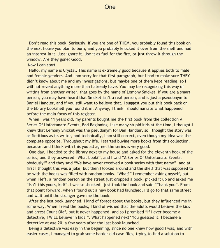 First page of my story | Fandom