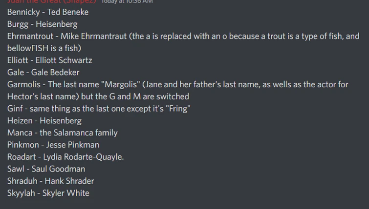 Bellowfish names | Fandom