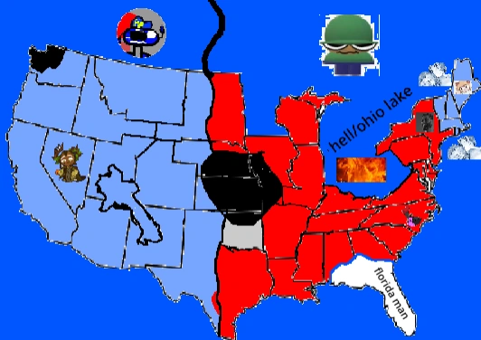 map of the usa but the comments controll the map (civil war day 2) | Fandom