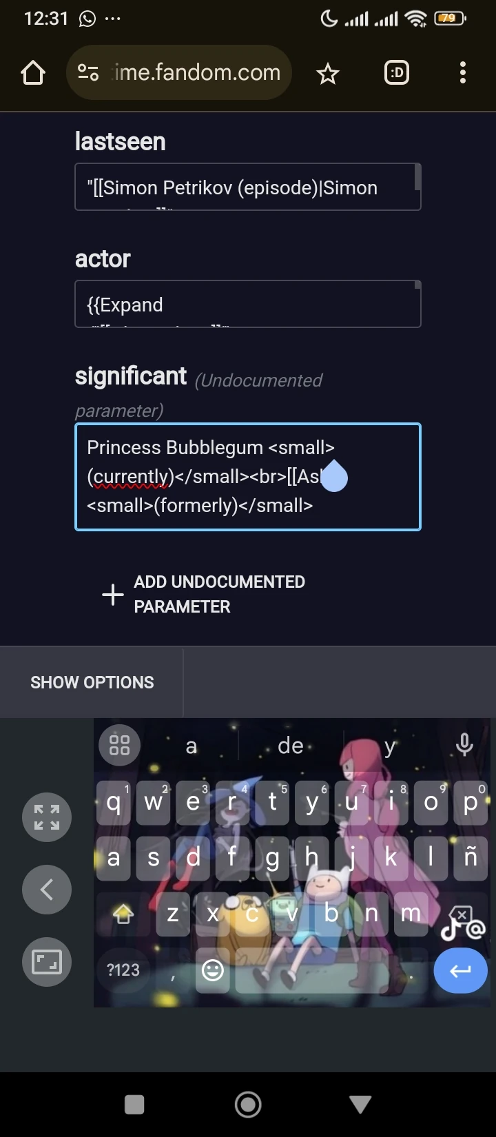 Why is this no longer available in the info box? | Fandom