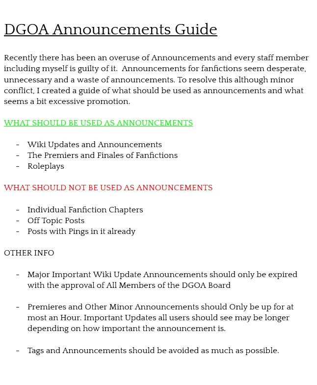 New Announcements Guide | Fandom