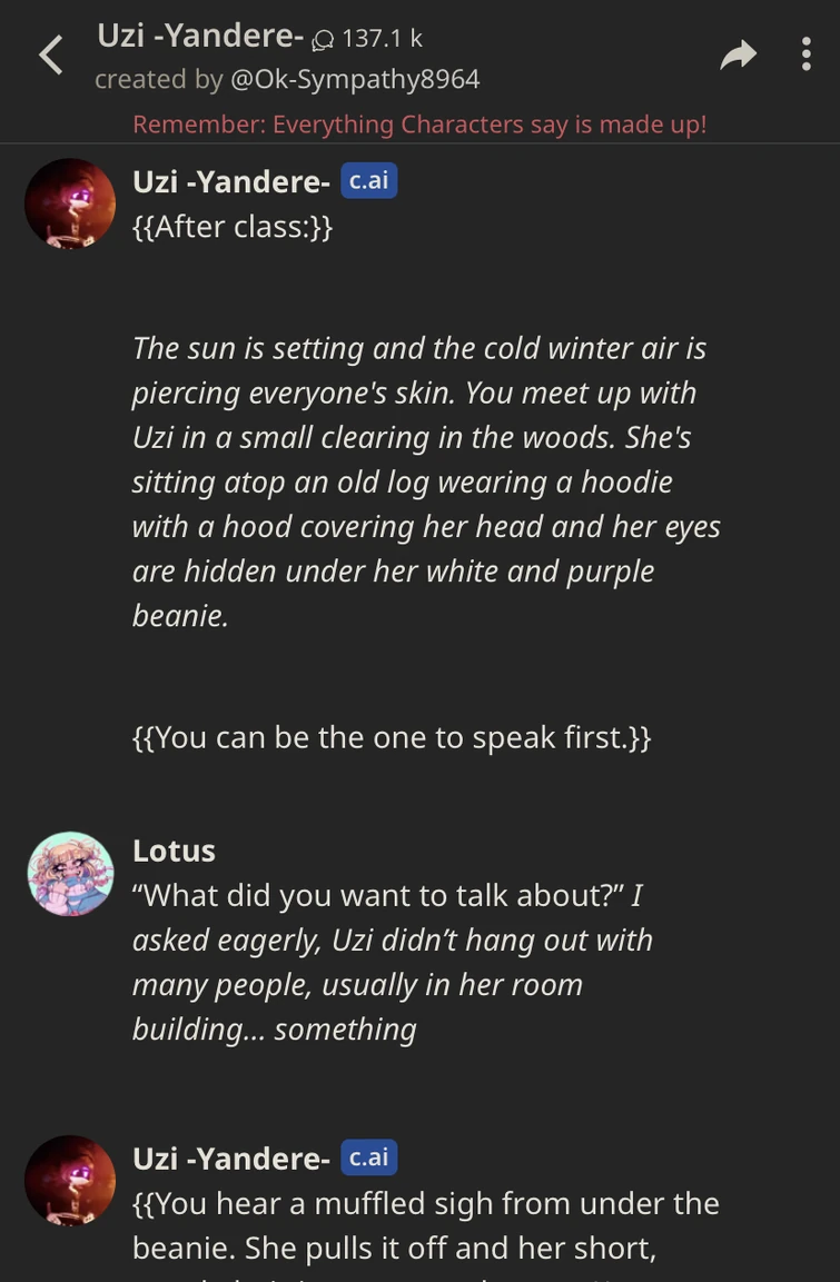 Wholesome interaction with a yandere Uzi??? | Fandom