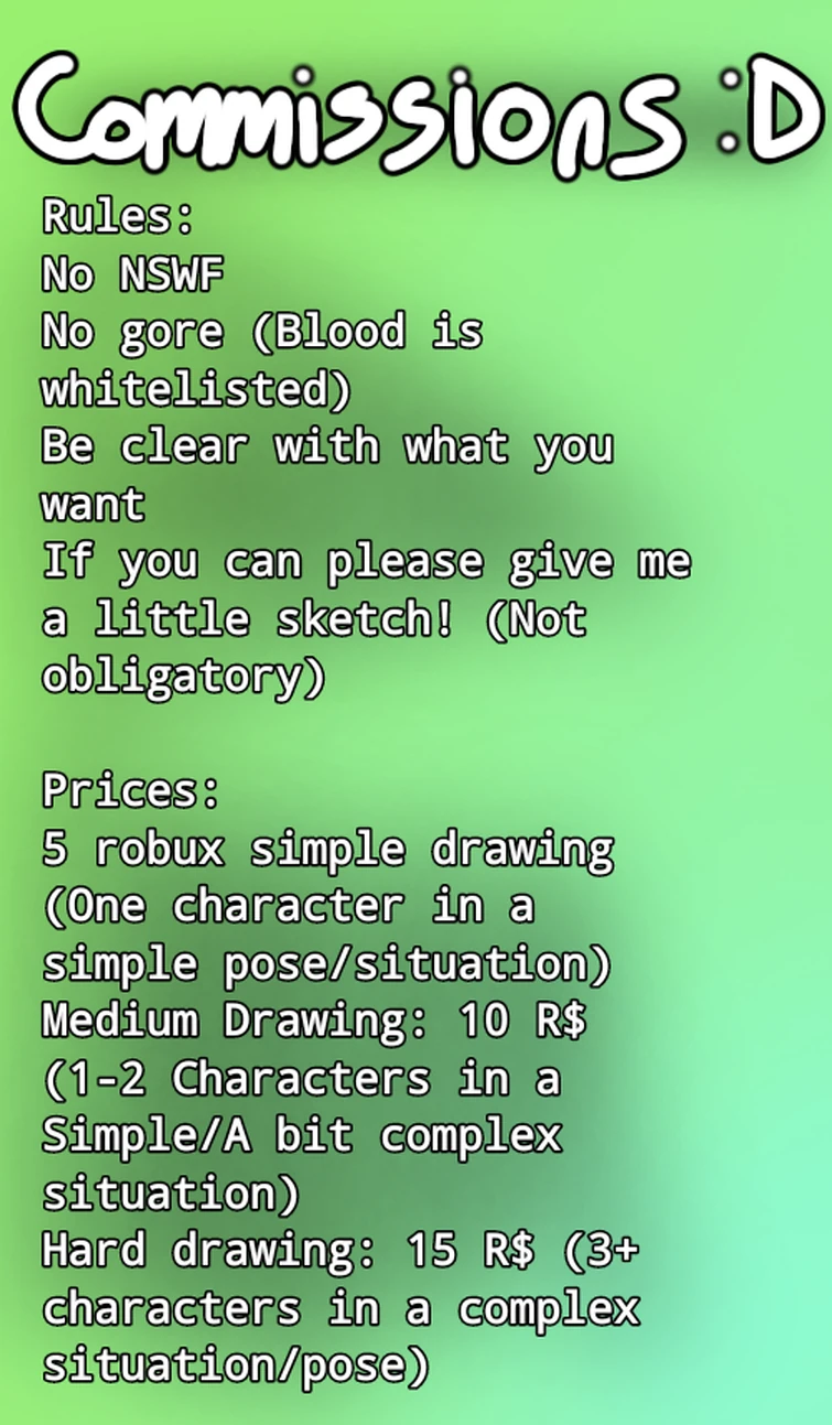 commissions open ig | Fandom