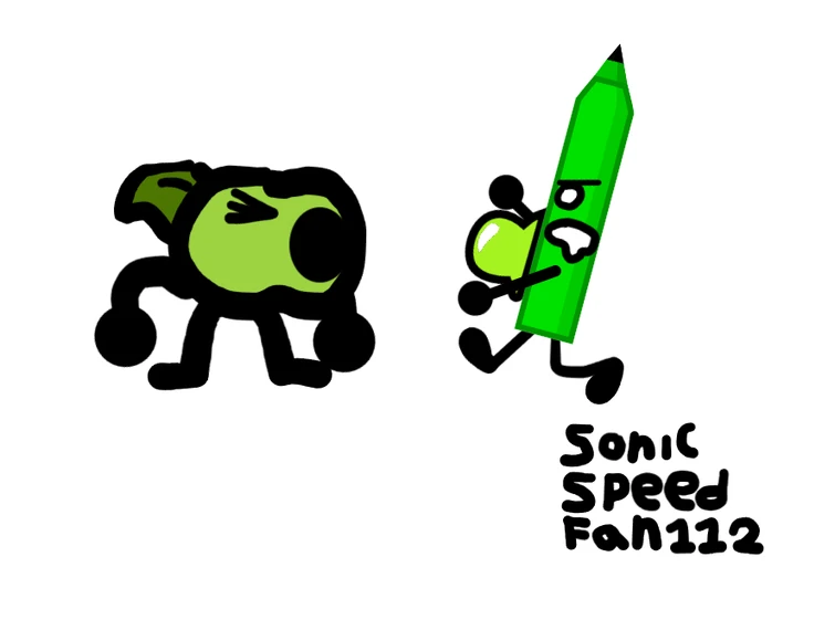 Peashooter in bfdi style art!!! | Fandom