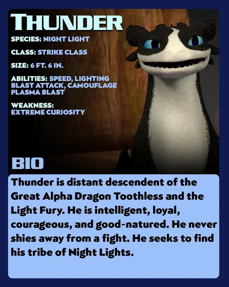 Toothless ---> Thunder | Fandom