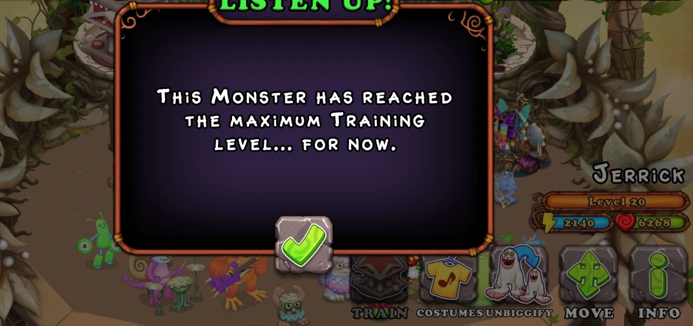 Ok.. So clearly we're eventually getting more levels to monsters in the ...